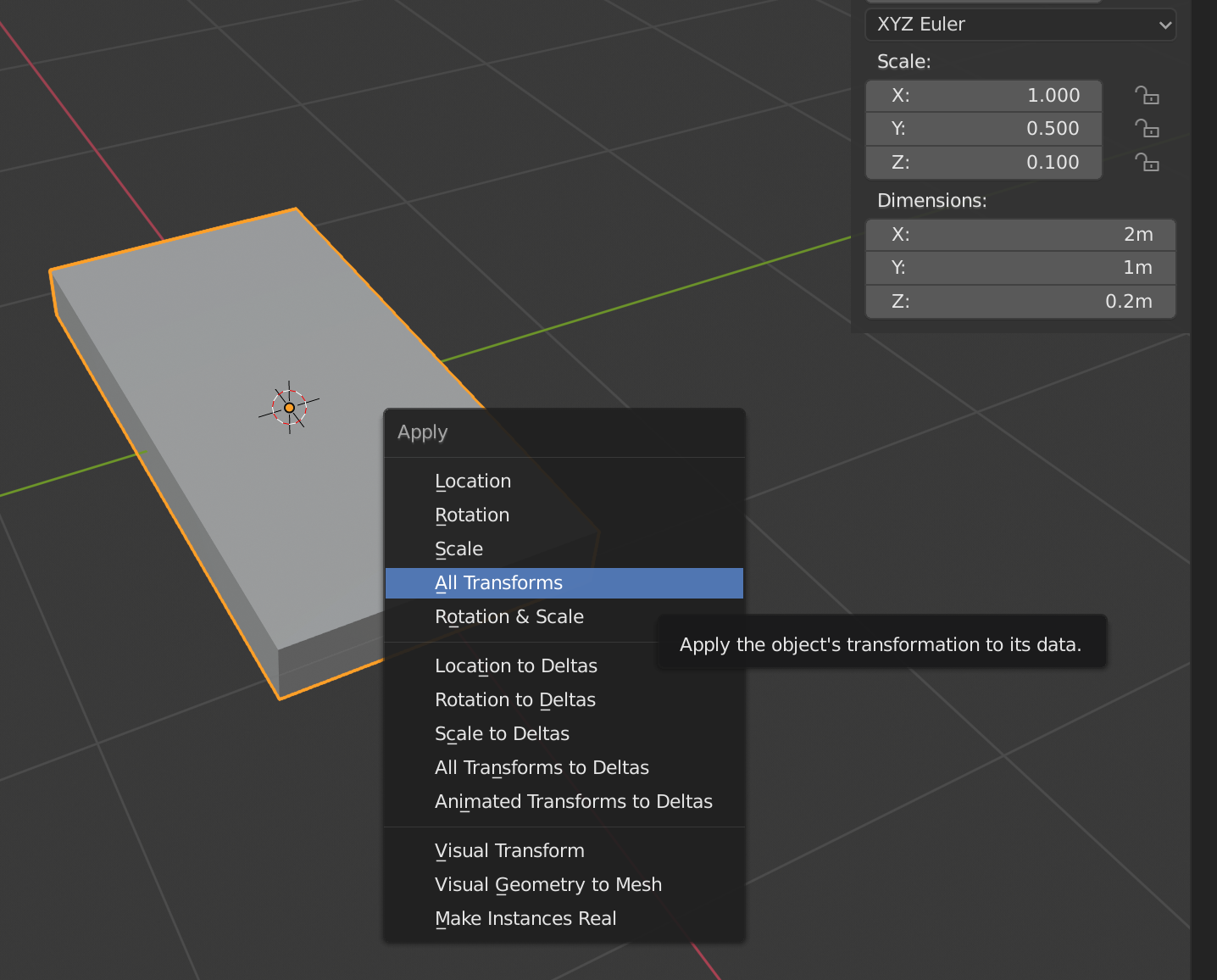 Apply Transformation When Exporting From Blender To Unity 